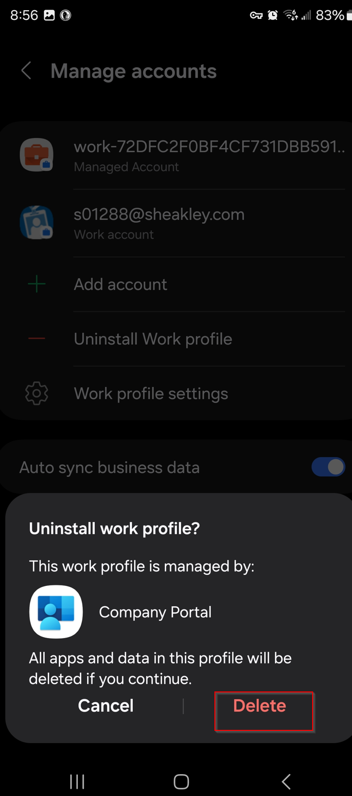 How to Uninstall Work Profile from your Android – Sheakley